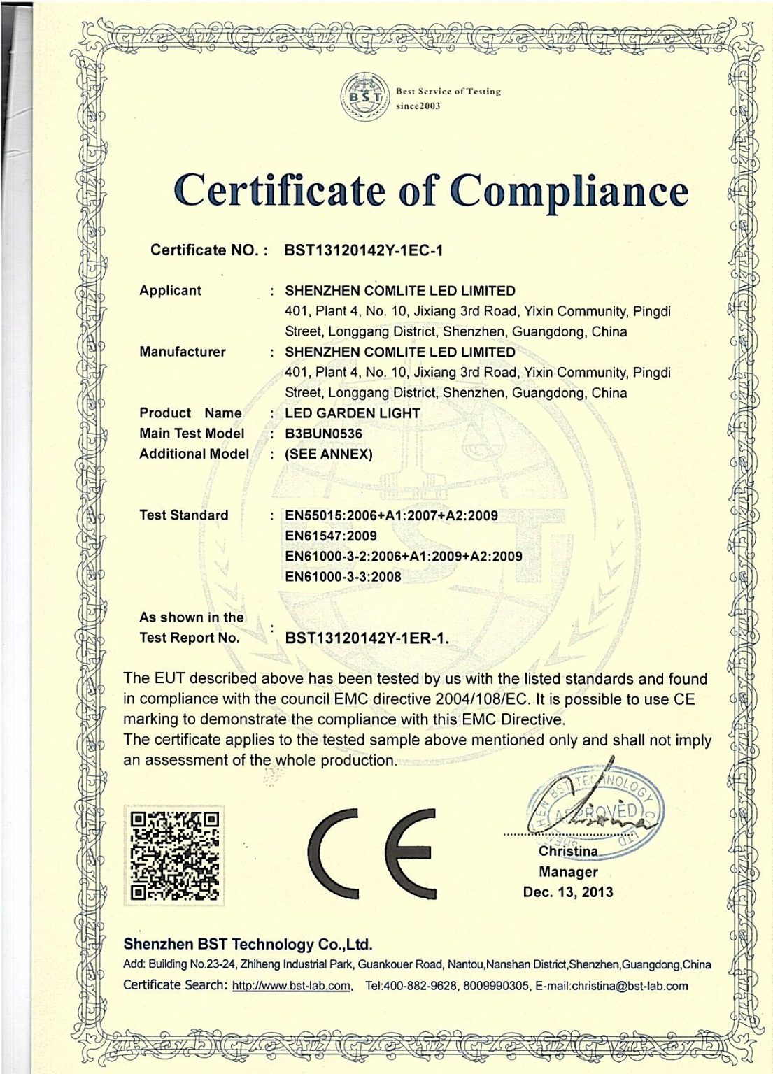 Comlite LED fishing light Certifications, Underwater LED fish Lights ...